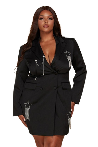 Star Drip Blazer Dress – ICONIC7